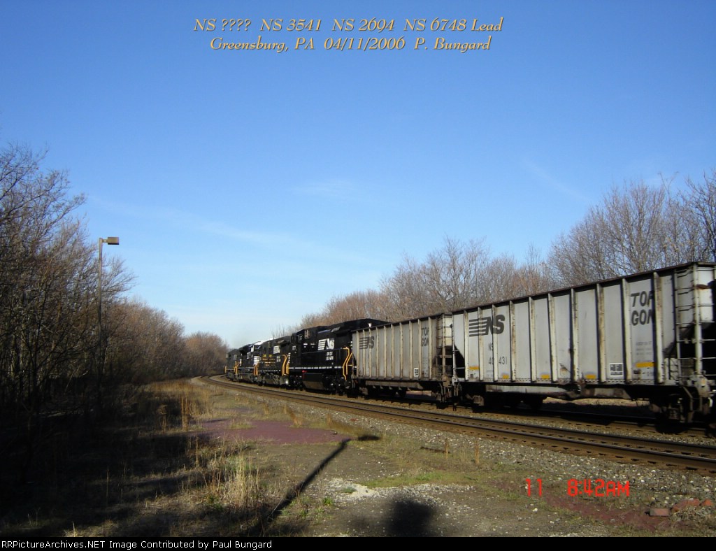 NS 3541 B32-8 NS 2694 SD70M-2 04/11/2006